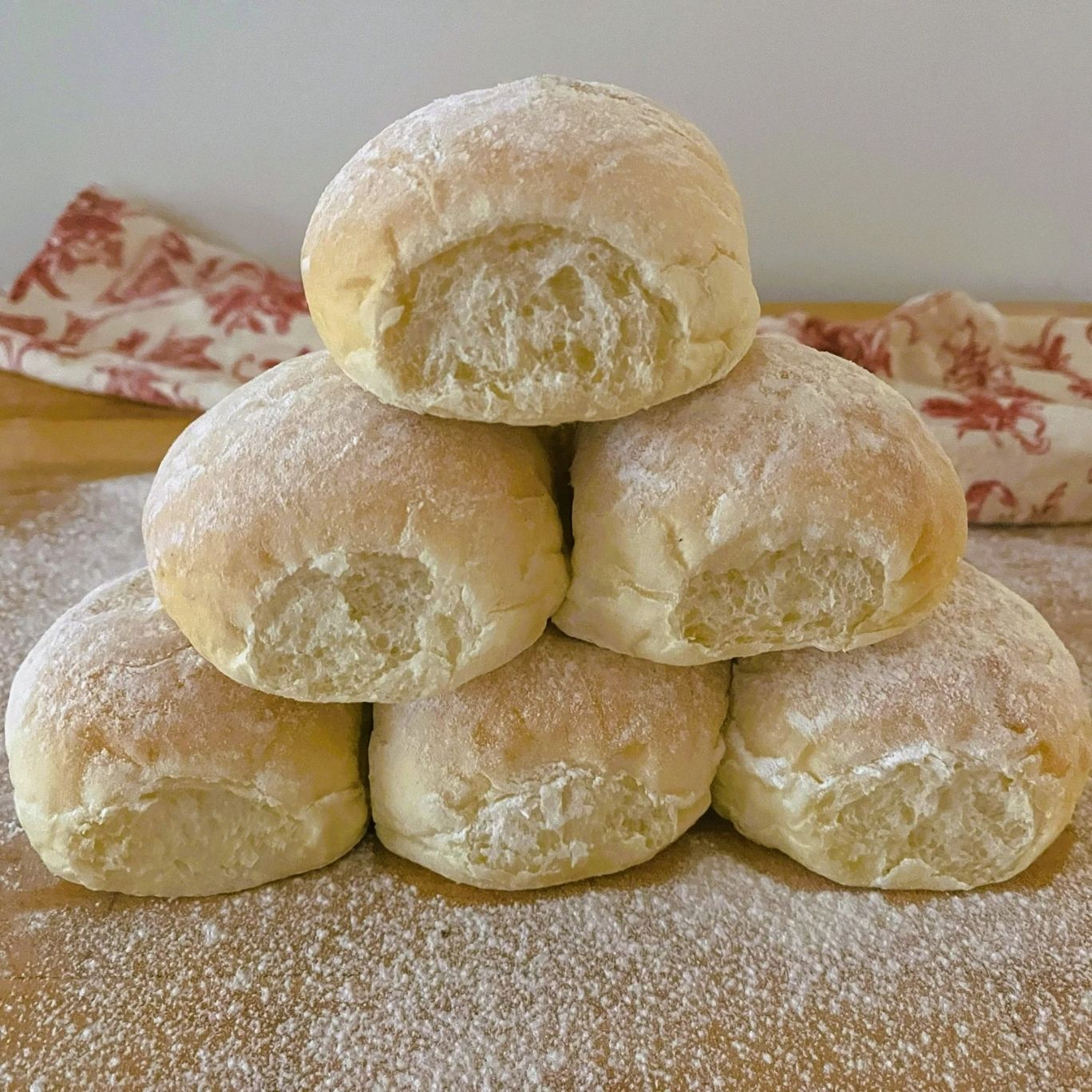 Flour-Dusted Soft White Baps | Jolly Posh Foods