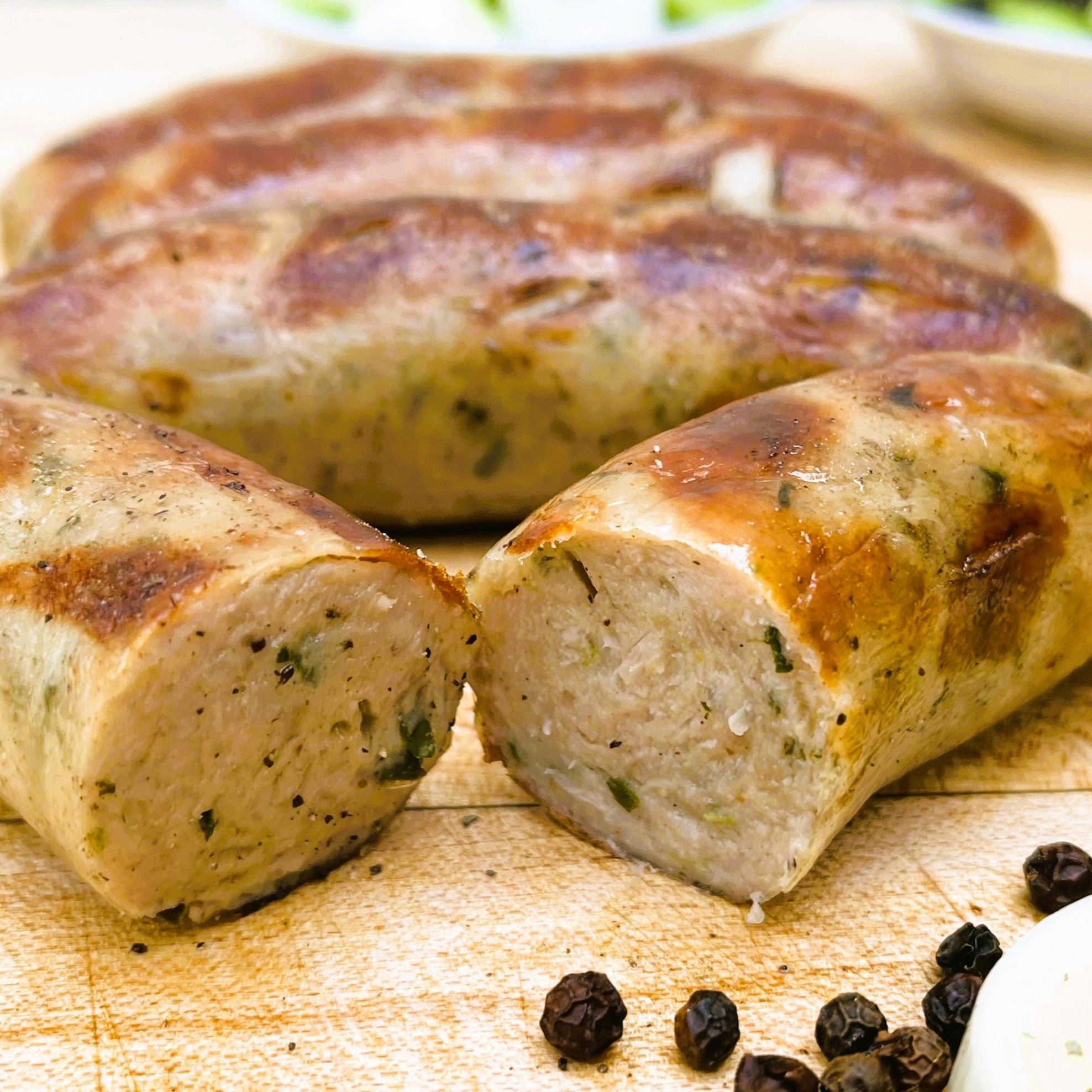 Pork & Leek Sausages | 1# British Butcher in The USA – Jolly Posh Foods